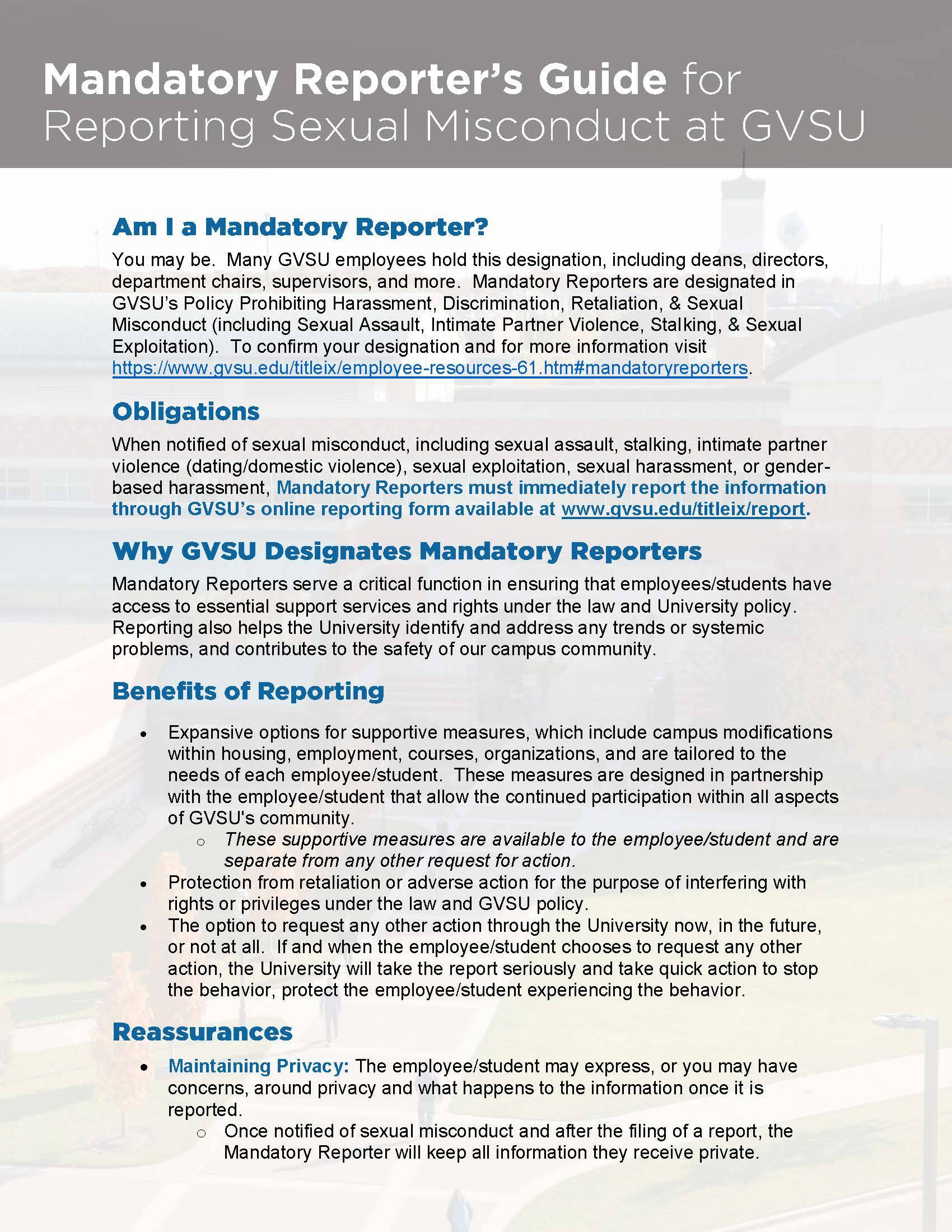 Employee Resources - Office of Civil Rights and Title IX - Grand Valley ...